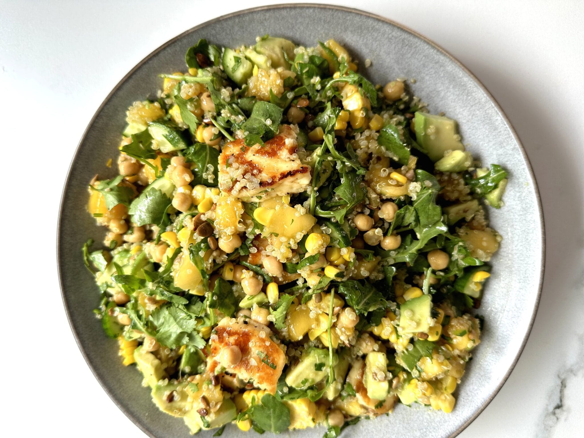 Mexican Quinoa, Corn, Avocado & Mango Salad - Wholesome by Sarah