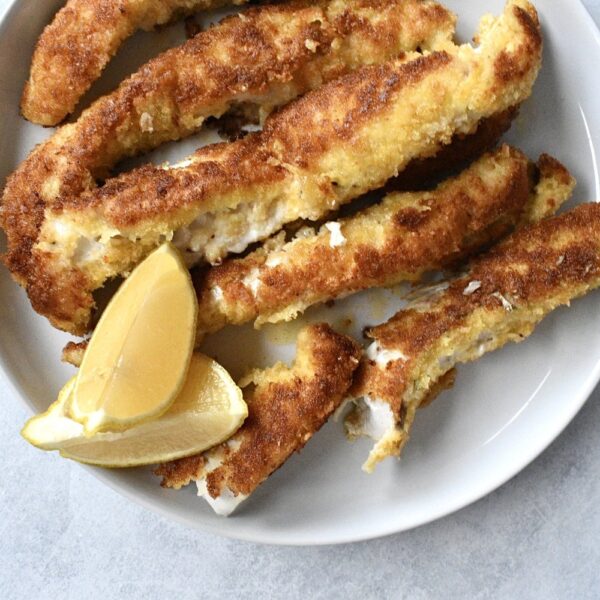 Crumbed Flathead Tails With My Green Salad & Golden Chippies (and my ...