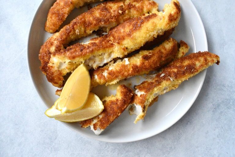 Crumbed Flathead Tails With My Green Salad & Golden Chippies (and my ...
