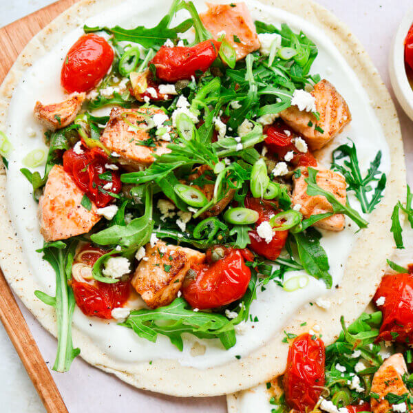 Salmon Flatbreads - Wholesome by Sarah