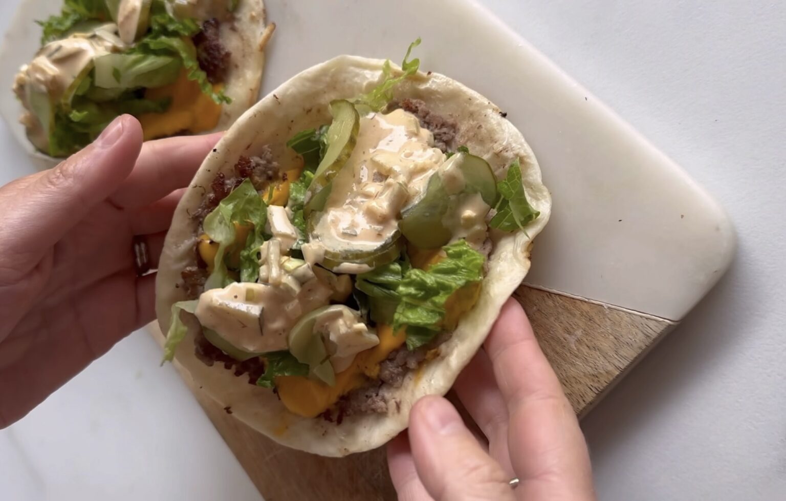 Big Mac Smashed Taco - Wholesome by Sarah