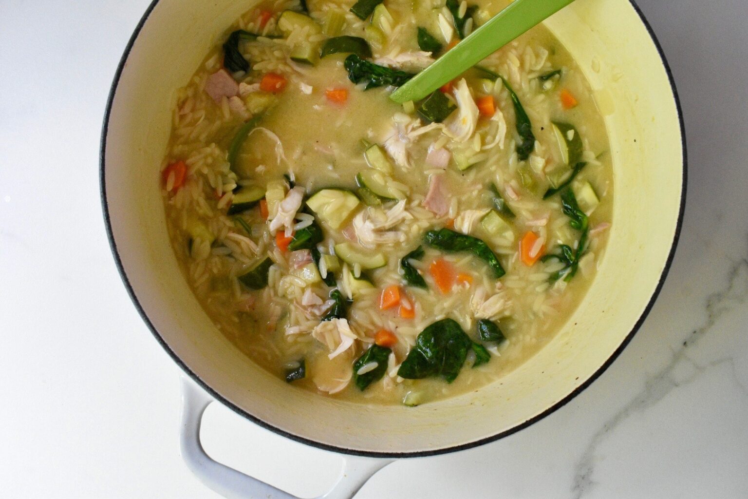 Slow Cooker Creamy Chicken and Risoni - Wholesome by Sarah