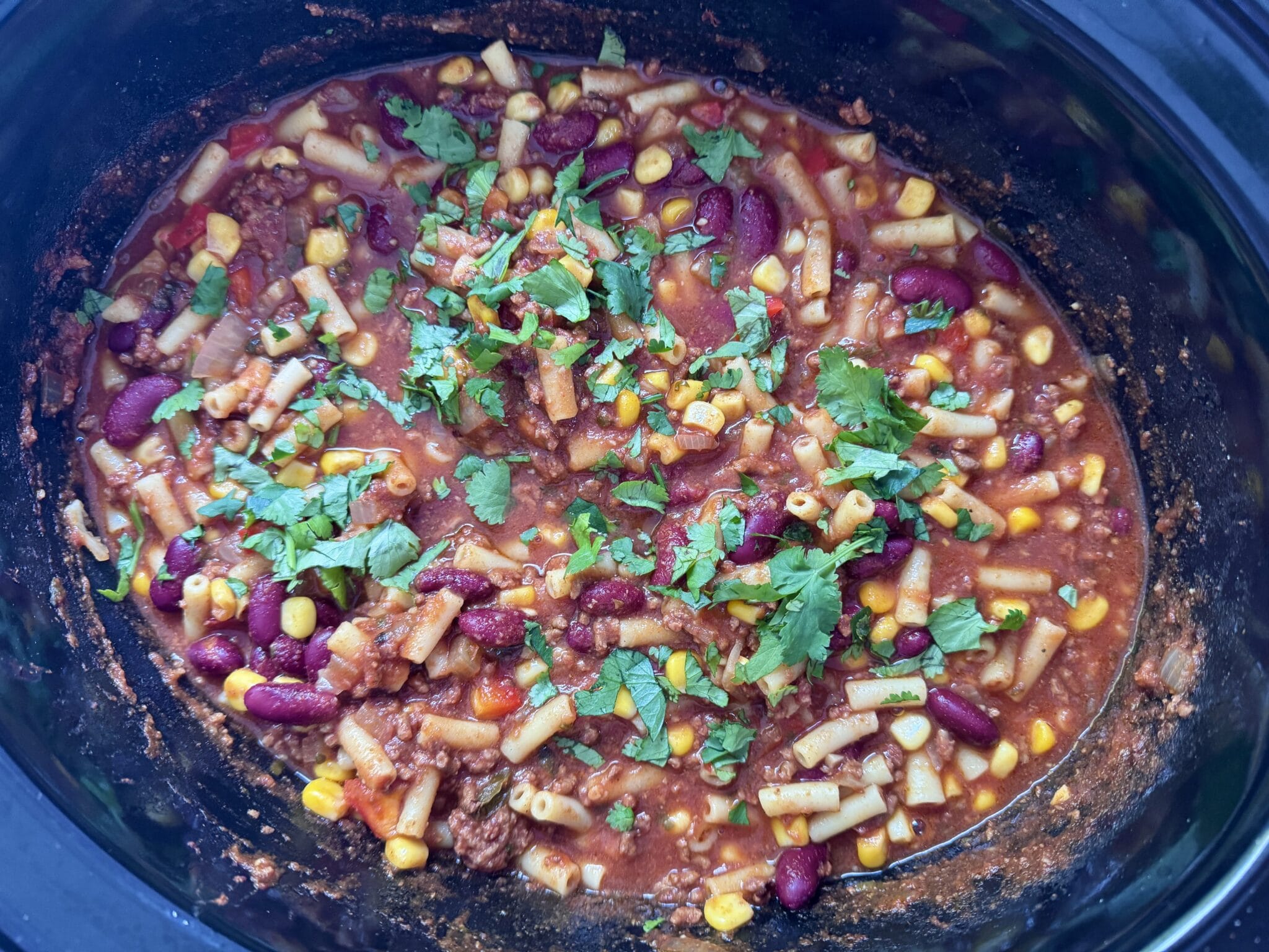 Slow Cooker Mexican Beef Mince with Macaroni - Wholesome by Sarah