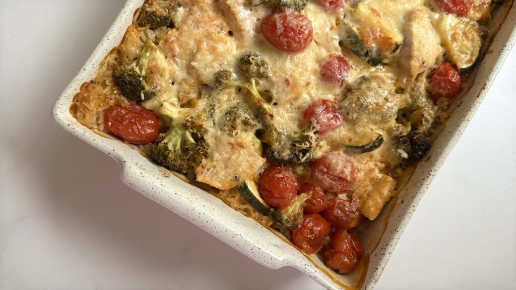 Chicken, Rice & Veggie Bake - Wholesome by Sarah
